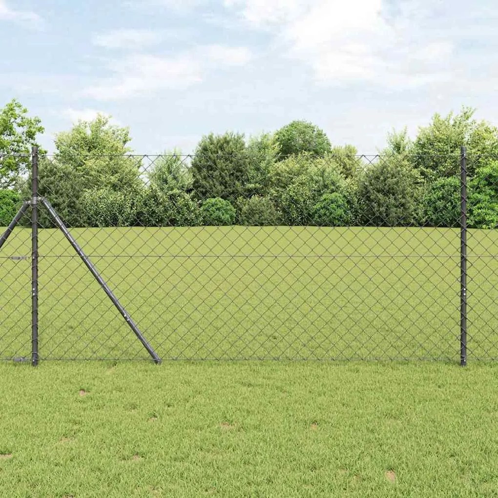 Oplocení na řetězcích se upevňuje na zem 25 x 1,4 m Šedá 3351119