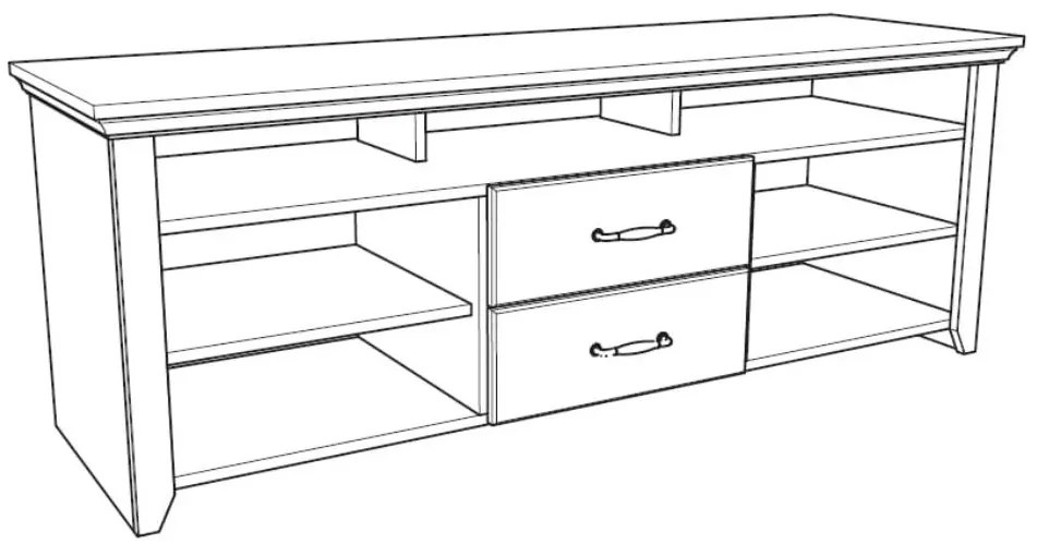 TV komoda RUSTIC - bílá