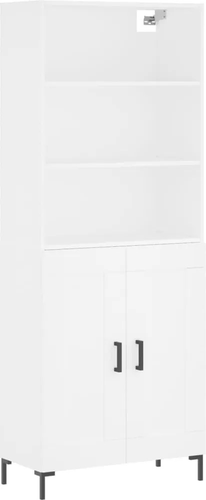 Skříň highboard bílá 69,5 x 34 x 180 cm kompozitní dřevo 3189957