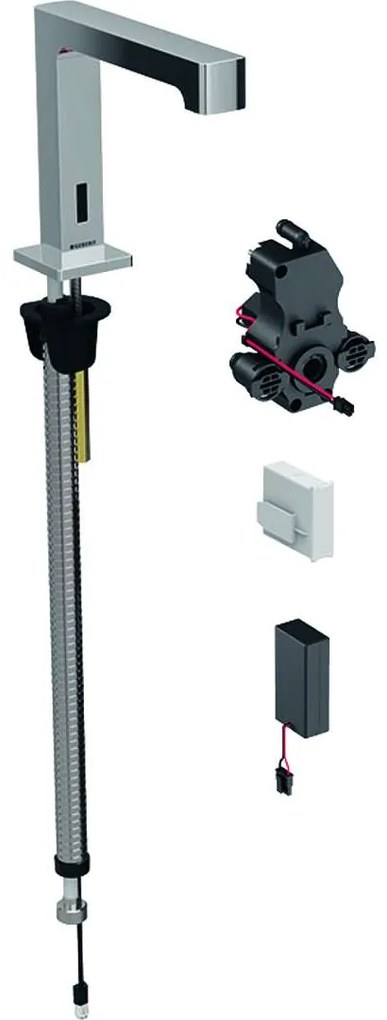 Geberit Brenta - Elektronická umyvadlová baterie, bez směšovače, bateriové napájení, chrom 116.193.21.1