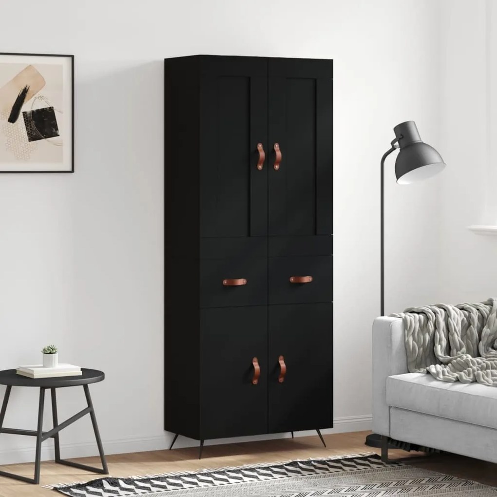 vidaXL Skříň highboard 69,5 x 34 x 180 cm kompozitní dřevo [3199850] Barva: hnědý dub