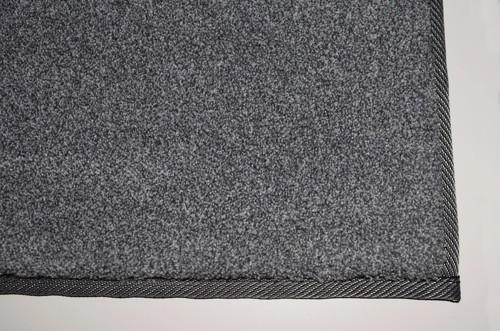 Lano, Kusový koberec Supersoft s bordurou 850 tm. šedý, 200x290, šedá, ložnice