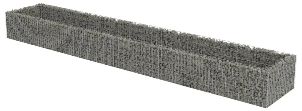 Gabionový vyvýšený záhon pozinkovaná ocel 540 x 90 x 50 cm 143555