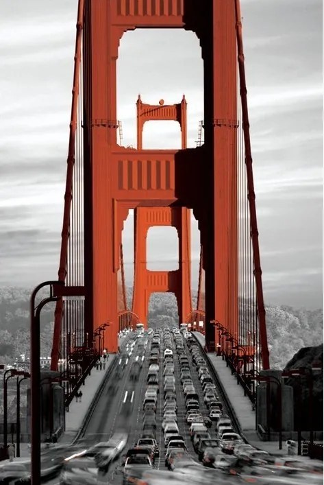 Plakát, Obraz - San Francisco - golden gate bridge, (61 x 91,5 cm)