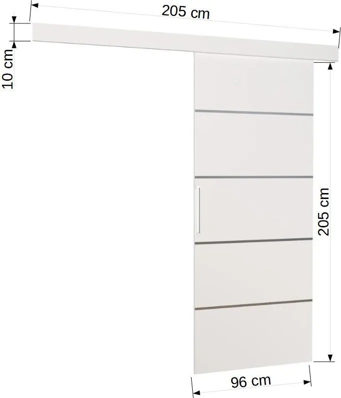 ADRK Furniture Posuvné nástěnné dveře TONY 96 ADRK-SD-TON-S-96