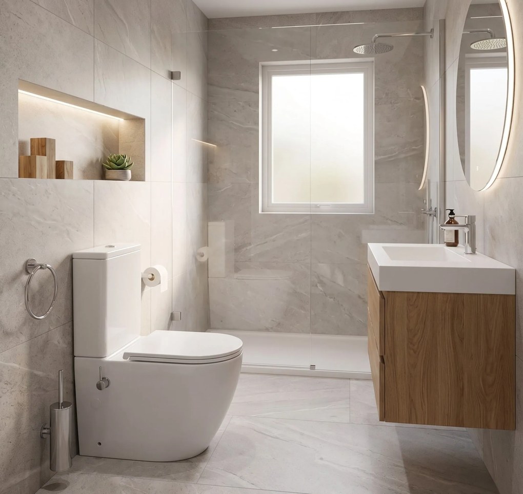 Erga Siena, WC kombi mísa 620x380x820 mm, Rimless + funkce bidetu + toaletní sedátko, bílá lesklá, ERG-V03-SIENA-RIM-BID-WH