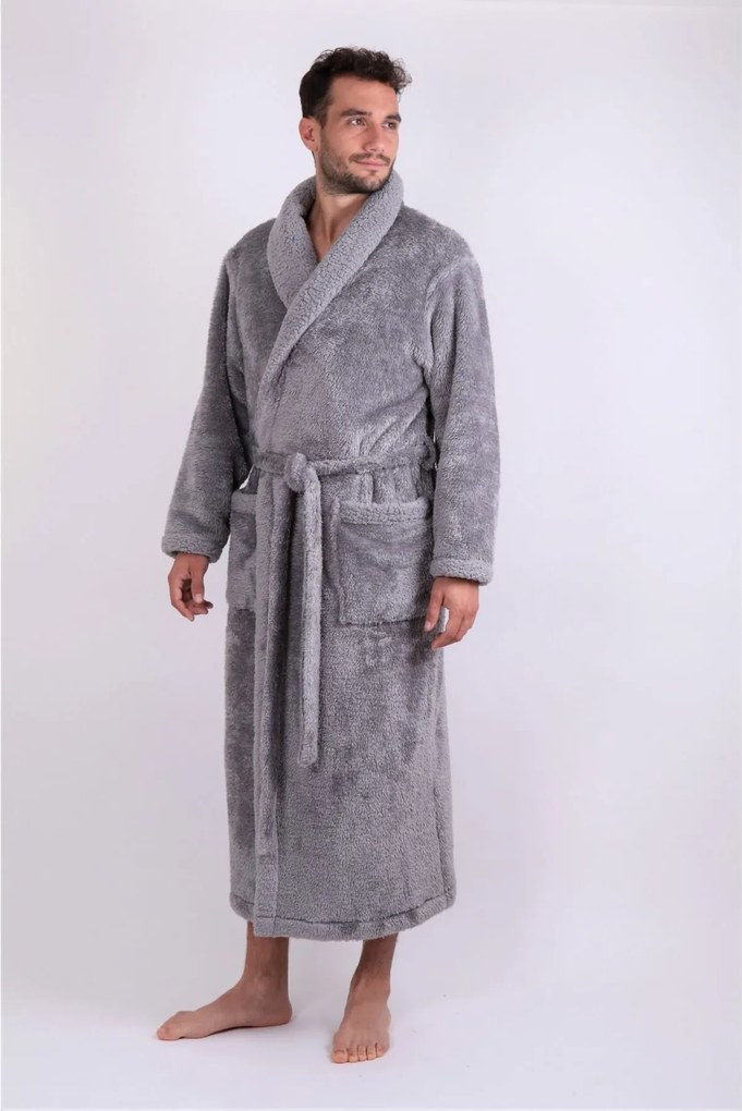 Župan ALTA hřejivý šedý unisex 21 43 9491 - XXL