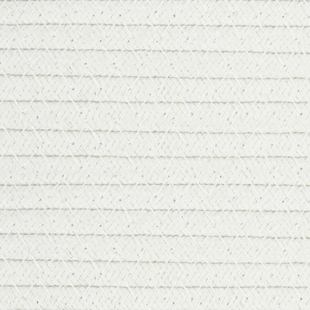 vidaXL Úložný koš a bílý Ø 40 x 35 cm bavlna [358468] Barva: Béžová