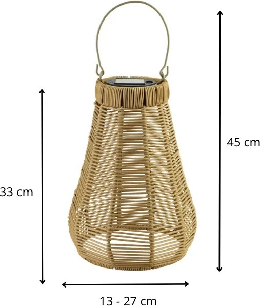 Solární lucerna SOKKE 33/45 hnědá