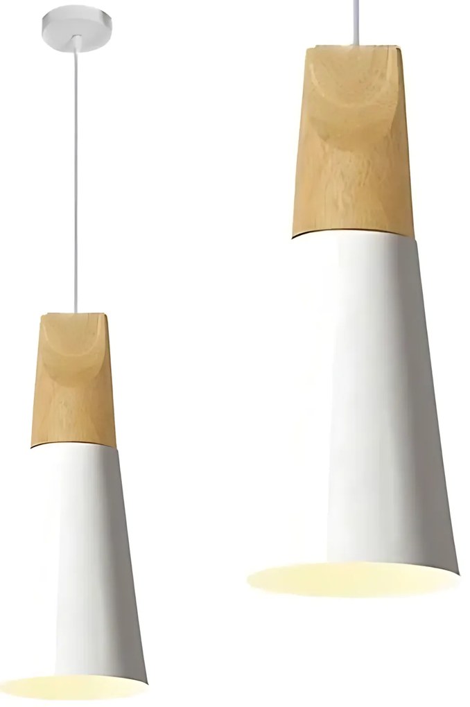 Toolight, Stropní svítidlo SCANDI B, bílá - hnědá, OSW-00151