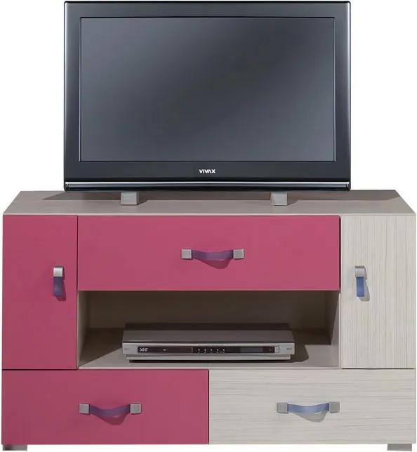 TV stolek M1 KM9 M1 : Dekor Jasan / růžová