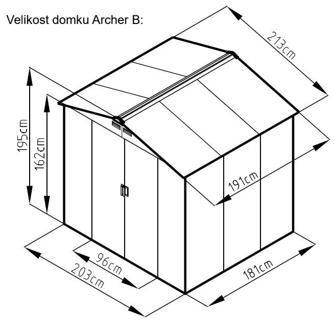 Rojaplast ARCHER B domek zelený