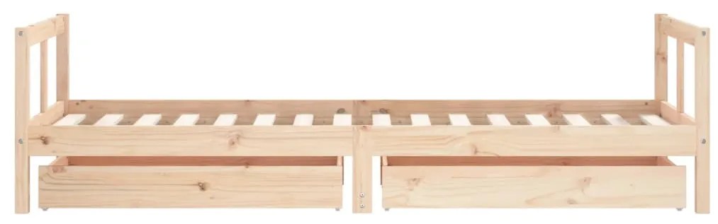 Dětská postel se zásuvkami 80 x 200 cm masivní borové dřevo - Default Title