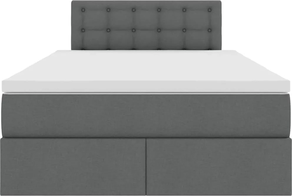 Postel s úložným prostorem a matrací Tmavě šedá 120 x 200 cm 3370627