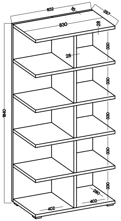 Casarredo Regál MODESTO 05 světle šedá