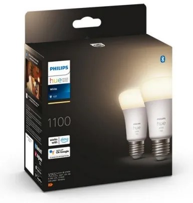 LED žárovka E27 Philips Hue 2ks 9,5W (75W) teplá bílá (2700K) stmívatelná