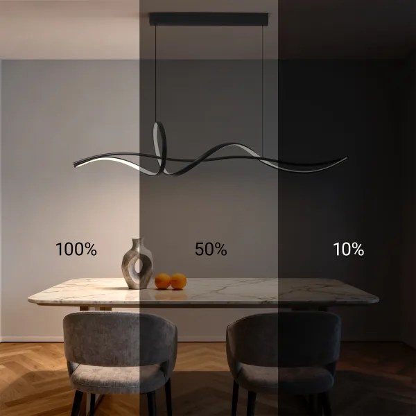 Brilagi - LED Stmív. lustr na lanku SIGNATURE LED/55W/230V 120x23 cm černá + DO