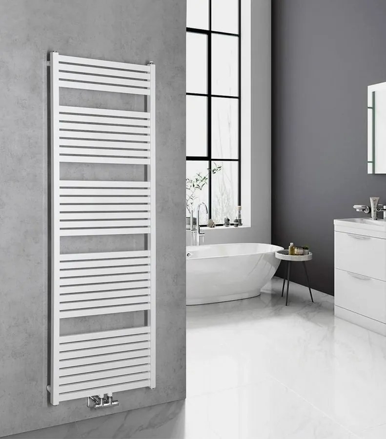 Aqualine Aqualine, TONDI topné těleso 450x970 mm, středové připojení, černá matná, DT456T
