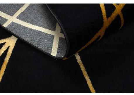 Dywany Luszczow Kusový koberec GLOSS 406C 86, geometrický černý / zlato Rozměr koberce: 240 x 330 cm
