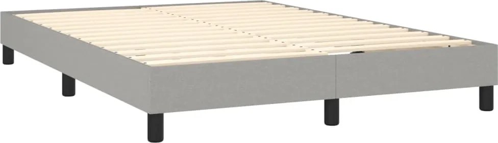 Box spring postel s matrací světle šedá 140 x 190 cm textil 3140129