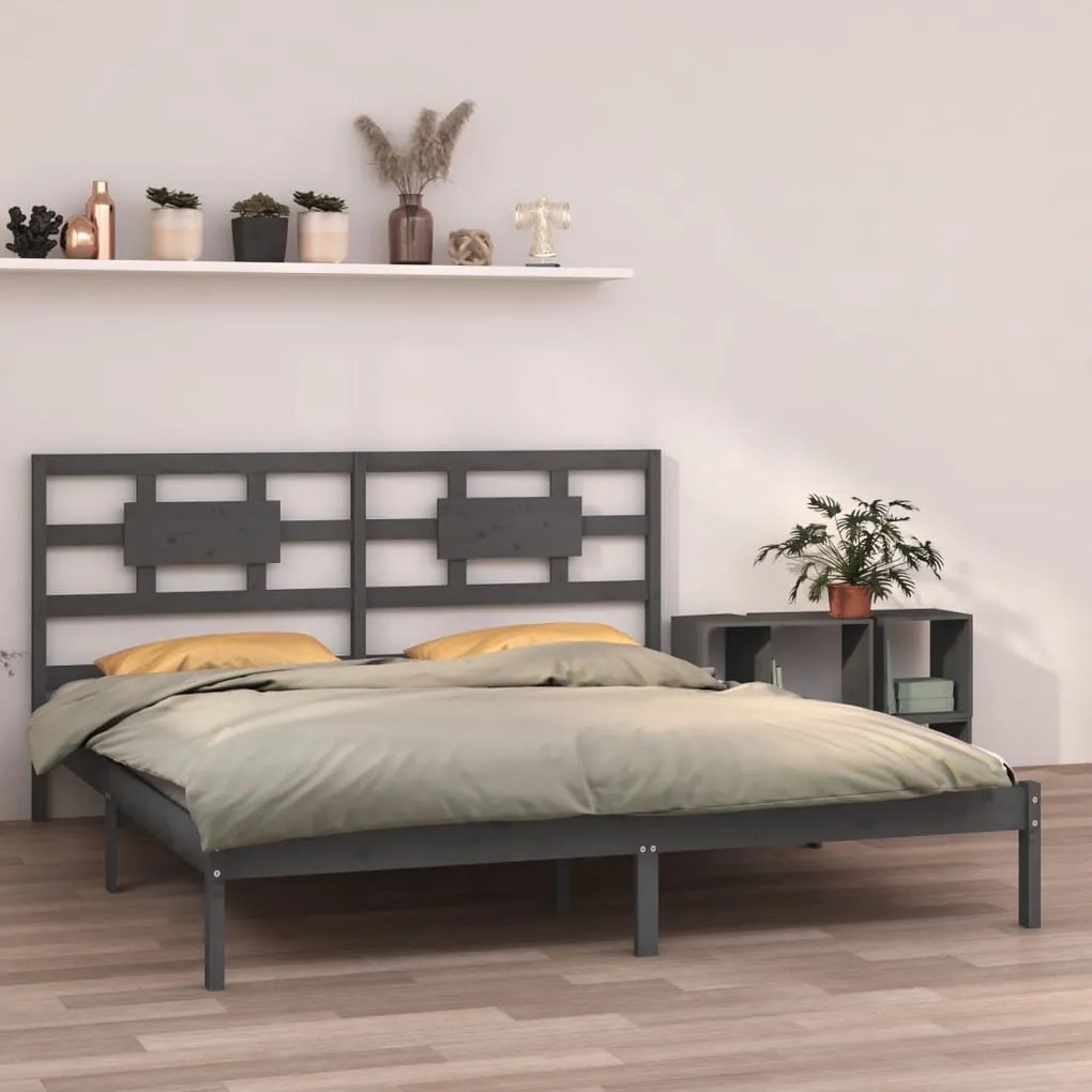 Rám postele bílý masivní dřevo 90 x 200 cm