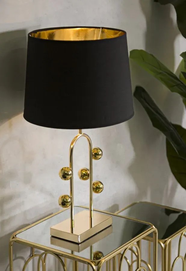 Stolní lampa Bubble 61 cm černo-zlatá