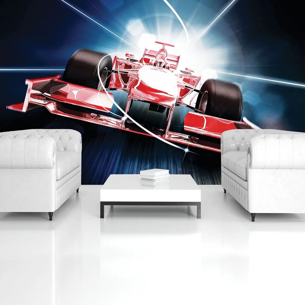 Fototapeta - Červená formule 1 3D F1 (254x184 cm)