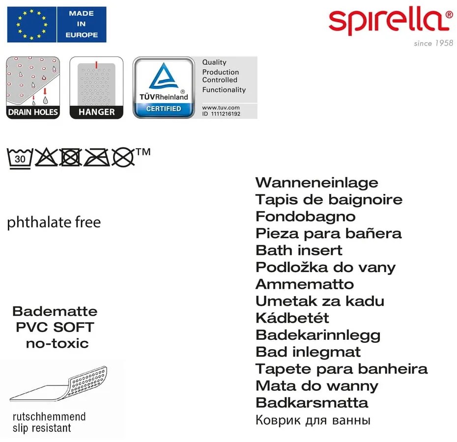 Protiskluzová podložka do sprchy 53x53 cm Ruby – Spirella