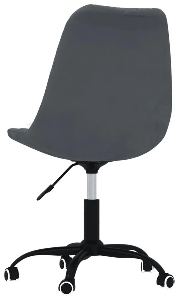 Otočné jídelní židle 6 ks tmavě šedé textil,  3085437