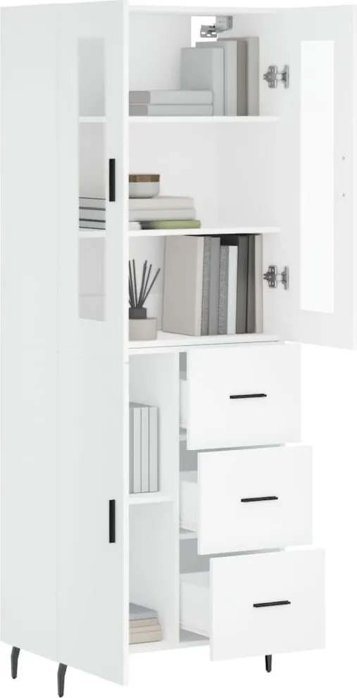Skříň highboard bílá 69,5 x 34 x 180 cm kompozitní dřevo 3198481