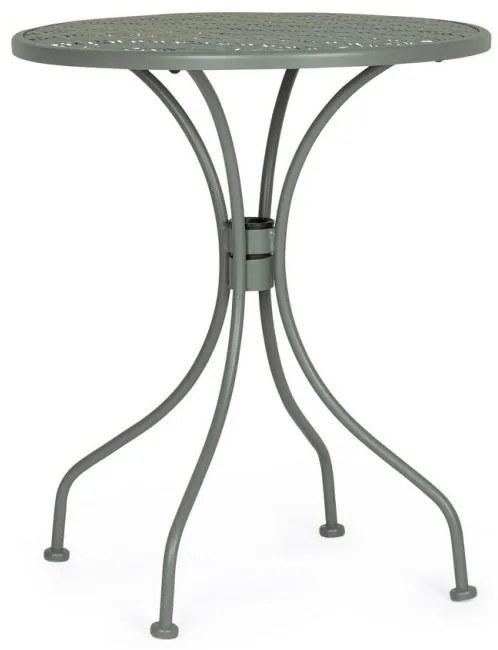 BIZZOTTO zahradní kovový stůl LIZETTE tmavě zelený ø60 cm 0802971