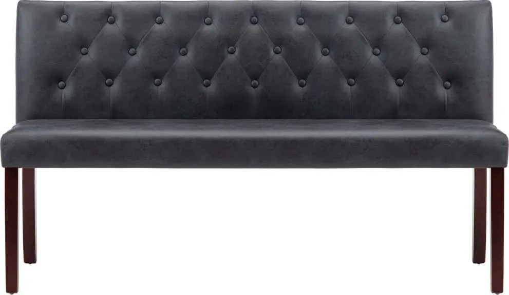 vidaXL Lavice 148,5 cm umělá semišová kůže [288572] Barva: Šedá