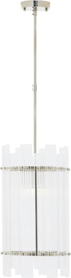 Kovové závěsné svítidlo ve stříbrné barvě se skleněným stínidlem ø 27 cm Ritz – Premier Housewares
