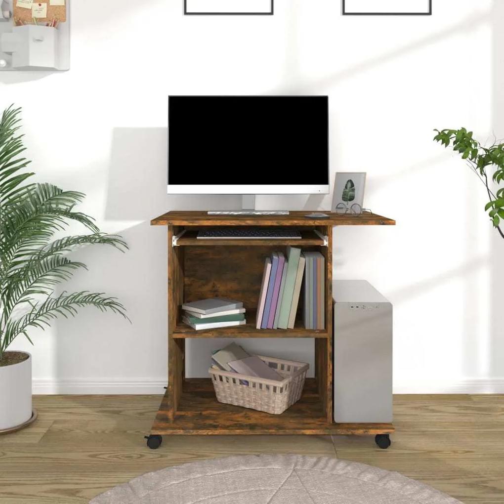 vidaXL Počítačový stůl 80 x 50 x 75 cm kompozitní dřevo [802898] Barva: bílá s vysokým leskem