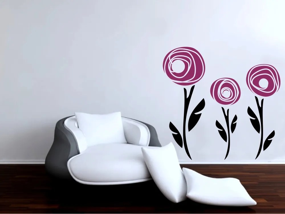 WALLVINIL Samolepky na zeď - Abstract rose Barva: Hnědá světlá, Velikost: 120x45 cm