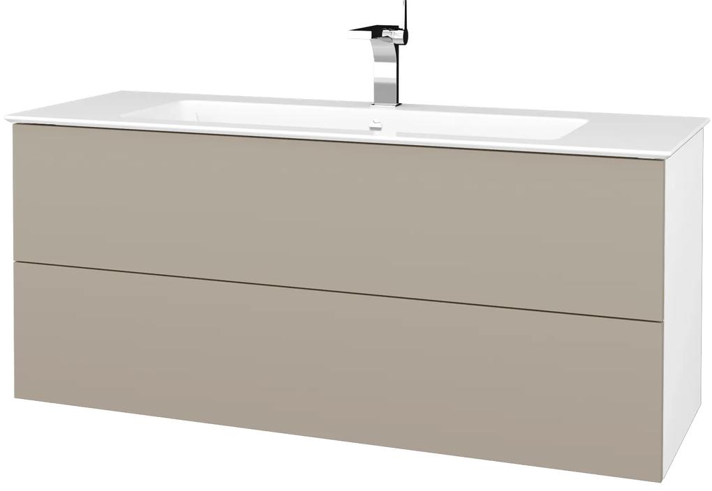 Dřevojas Koupelnová skříň VARIANTE SZZ2 120 (umyvadlo Pura) Varianta: M01 Bílá mat / M01 Bílá mat