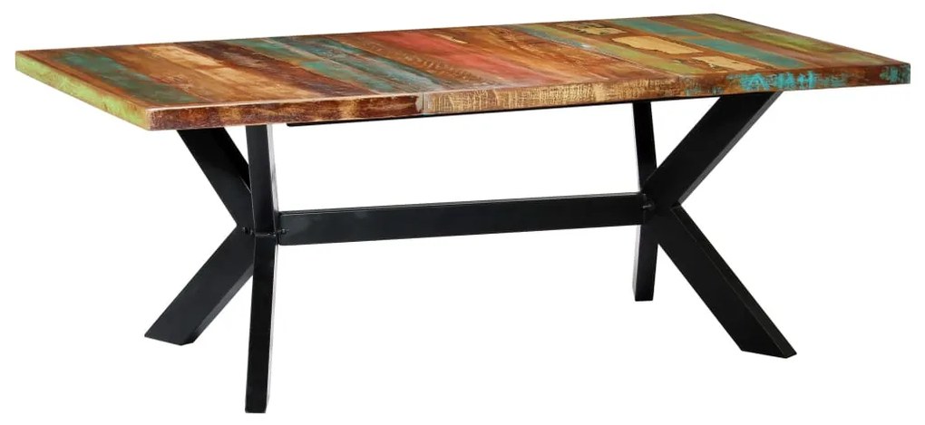 247429 vidaXL Jídelní stůl 200 x 100 x 75 cm masivní recyklované dřevo
