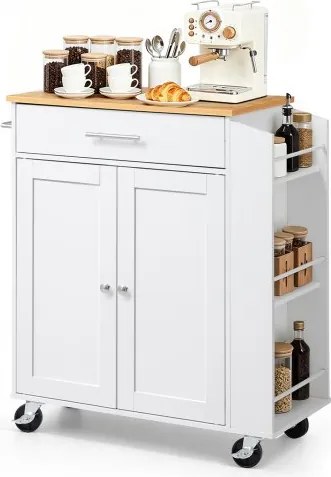 Kuchyňský ostrůvek s úložným prostorem VEVOR, 640 × 380 × 15 mm – 795 × 397 × 870 mm
