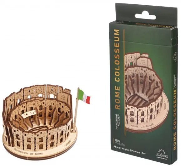Ugears 3D dřevěné mechanické puzzle Římské Koloseum