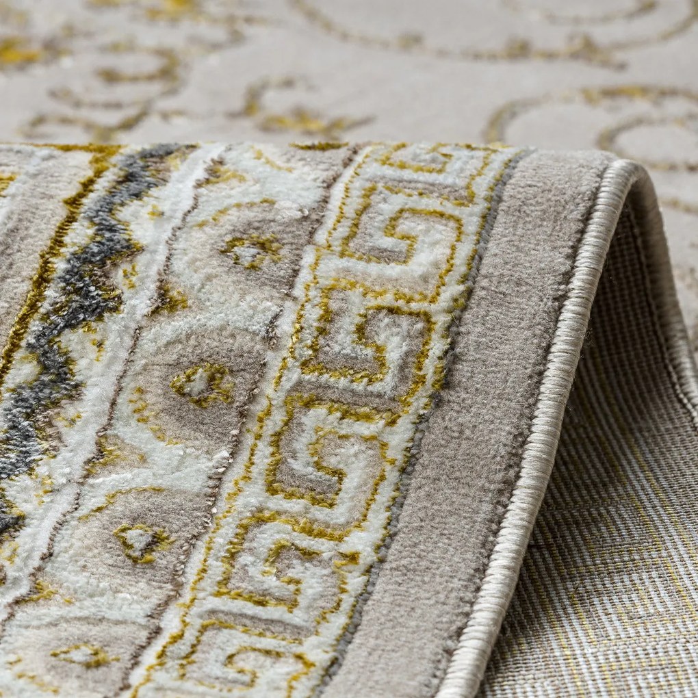 Dywany Łuszczów, Kusový koberec Bliss Z160AZ147 beige/gold, 140x190, béžová, kancelář