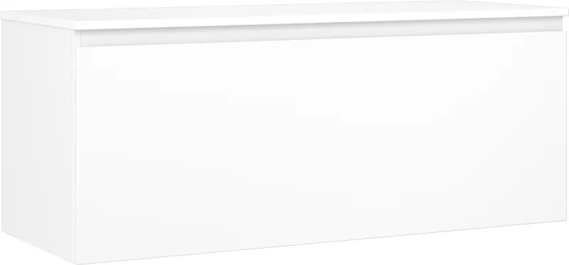 Mexen Orio, koupelnová skříňka 120 cm s horní částí, 1 zásuvka, bílá matná, 91A10-12047-1-BFC01
