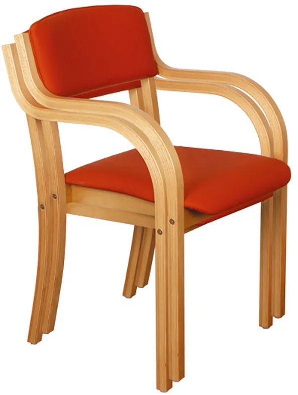 Stohovatelná jídelní židle s područkami Z137 Fiona, bukový masiv