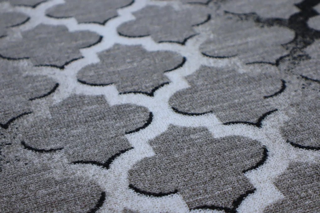 Berfin Dywany, AKCE: 100x67 cm Protiskluzový běhoun na míru Zel 1017 Silver (Grey) - obšitý ze všech stran, šedá, chodba / předsíň