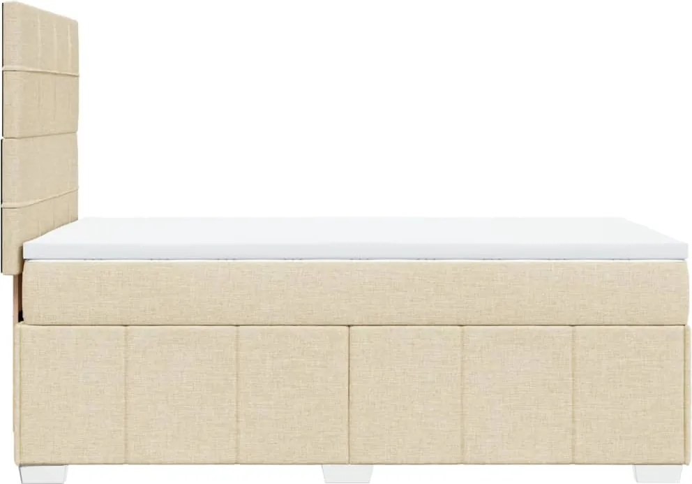 Box spring postel s matrací krémová 100 x 200 cm textil 3291584