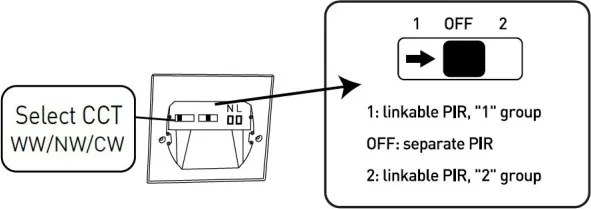LED Schodišťové svítidlo se senzorem pohybu LED/1,5W/230V 3000/4000/6000K stříbr