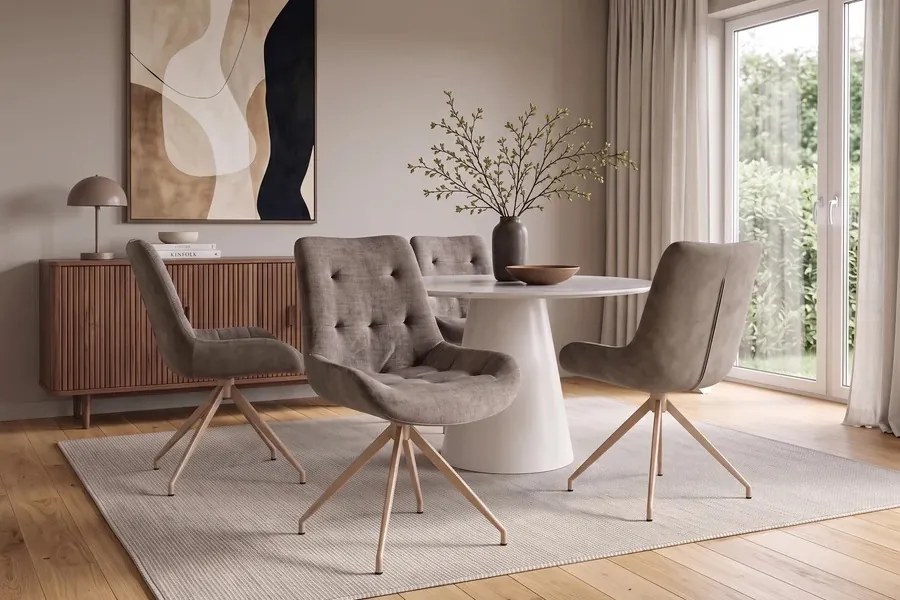 Designová židle Amiyah taupe / béžová