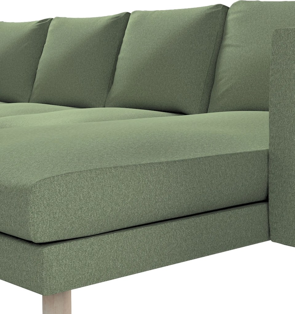 Potah na pohovku IKEA Norsborg 4-místná se šezlongem barva zelená látka pletený vzor
