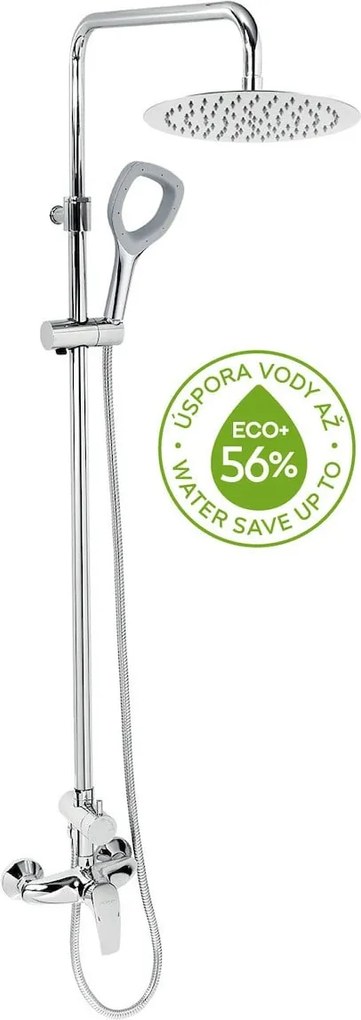 Novaservis Metalia ECO+ sprchový systém na stěnu s pákovou baterií chrom seteco/57,0 SETECO57.0