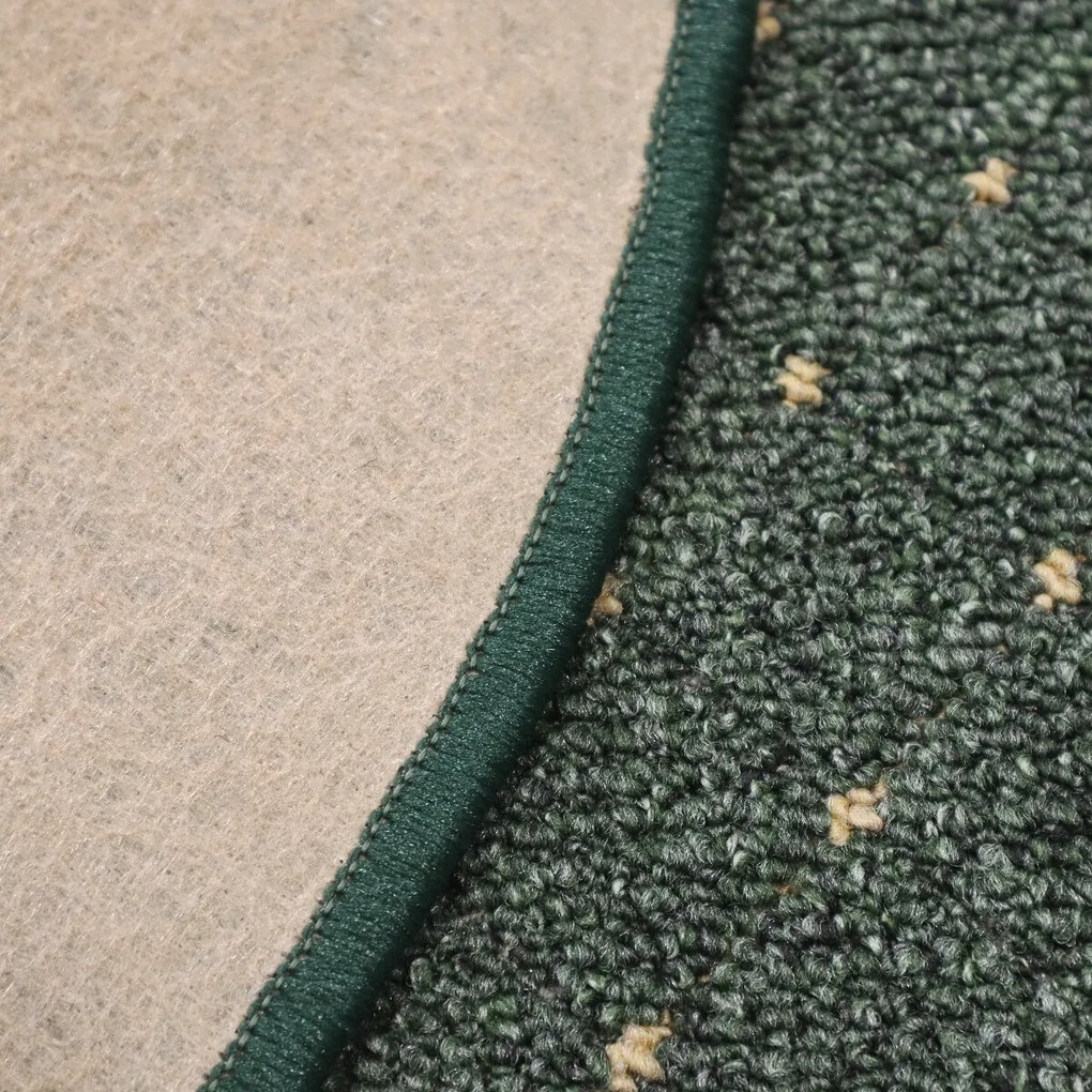 Condor Carpets, Kusový koberec Udinese zelený kruh, 400x400 (průměr) kruh, zelená, chodba / předsíň