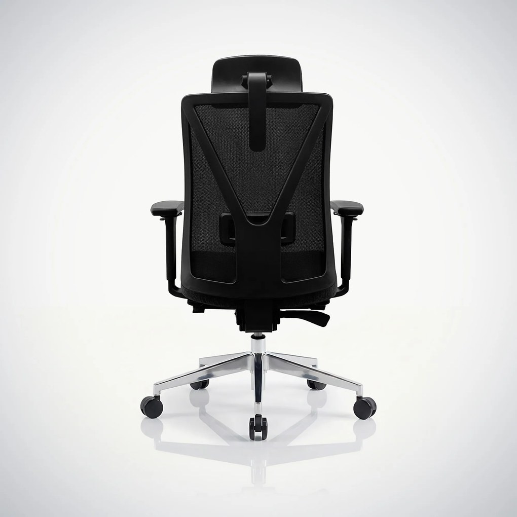 Ergonomická otočná kancelářská židle s síťovaným opěradlem, černá: VECTOR